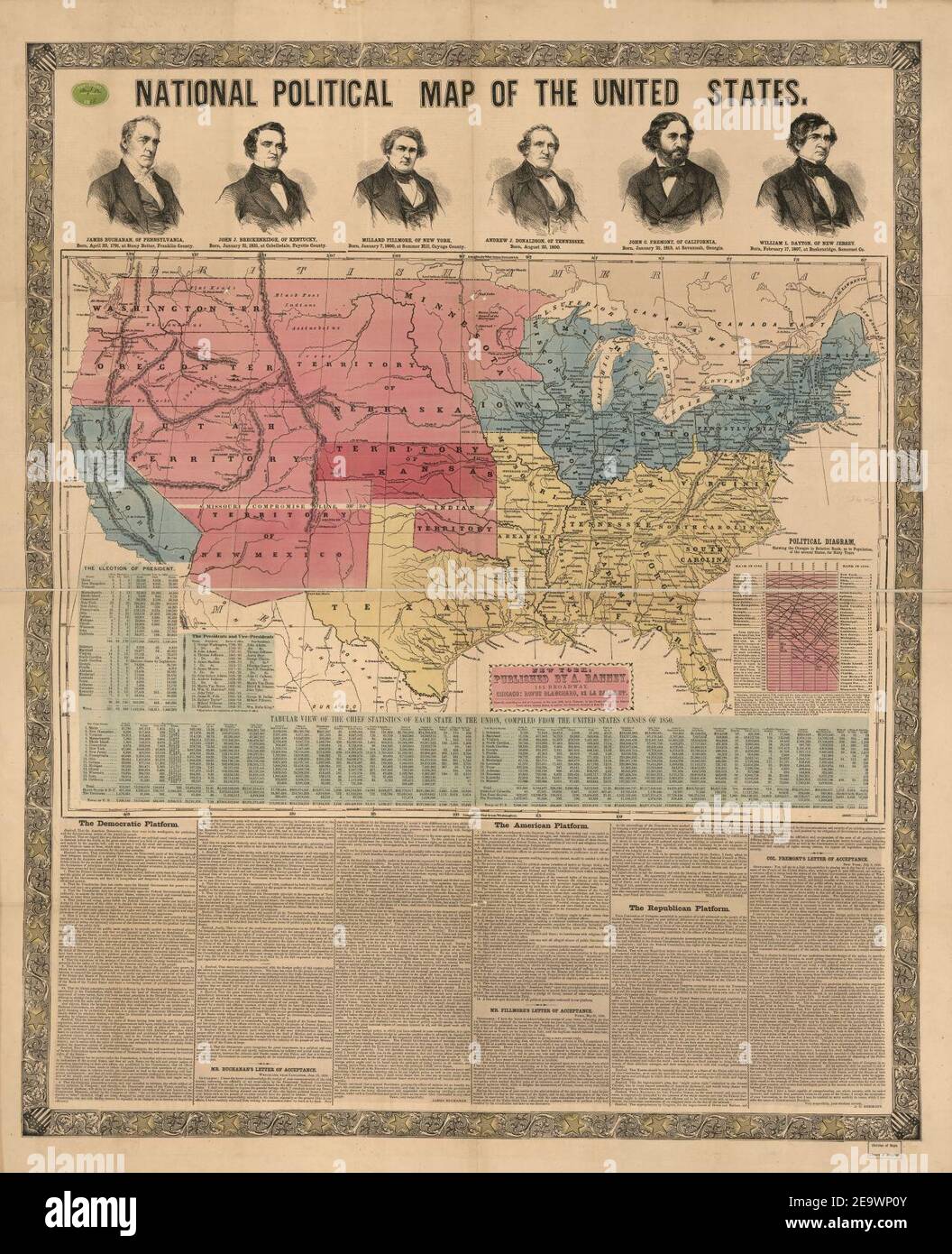 National political map of the United States Stock Photo - Alamy