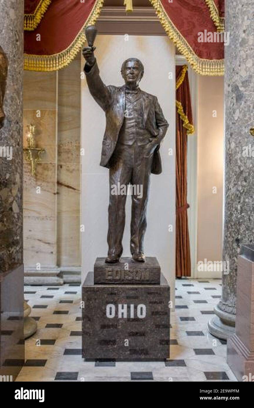 National Statuary Hall - Thomas Edison Stock Photo - Alamy
