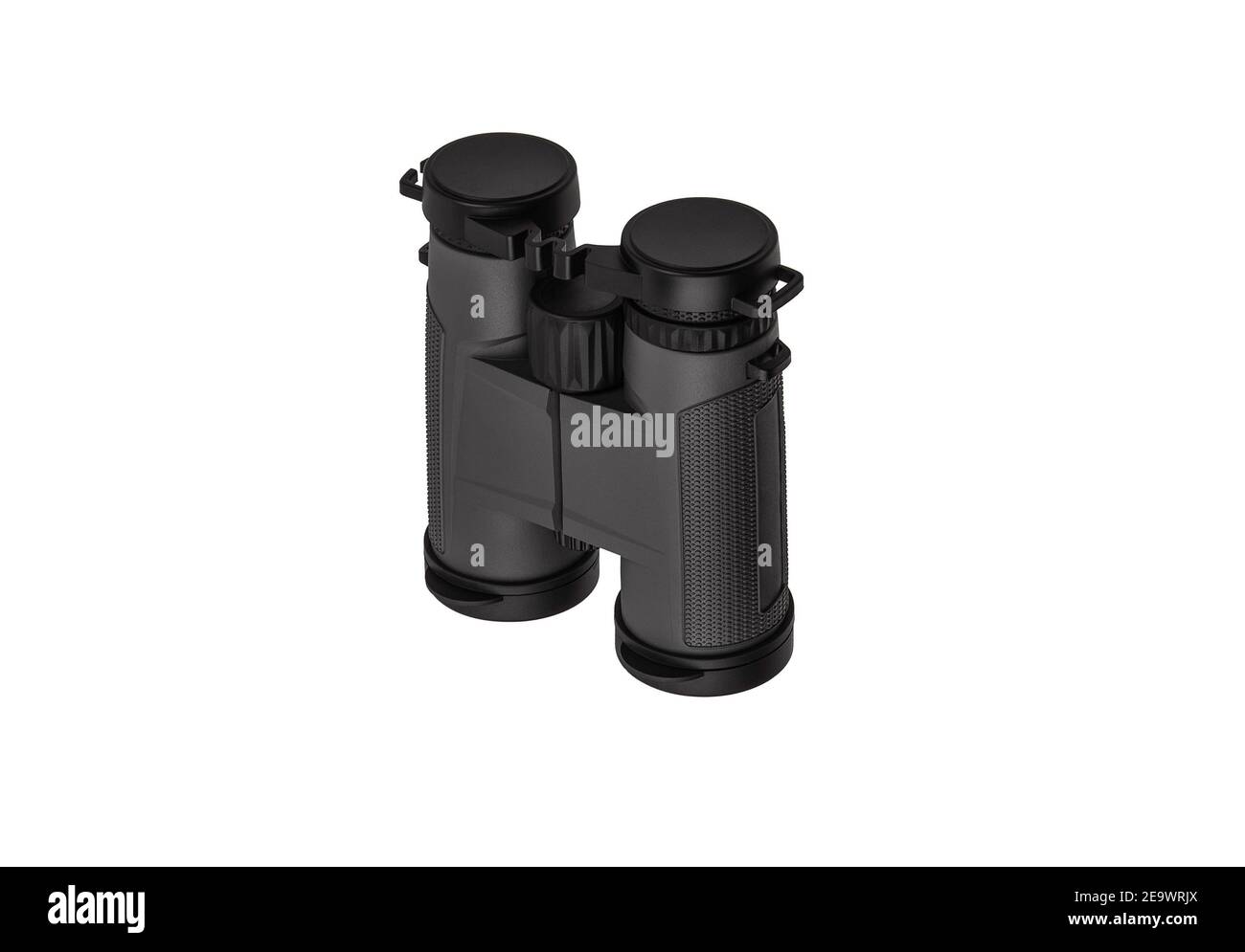 Modern binoculars isolate on a white background. Long-distance ...