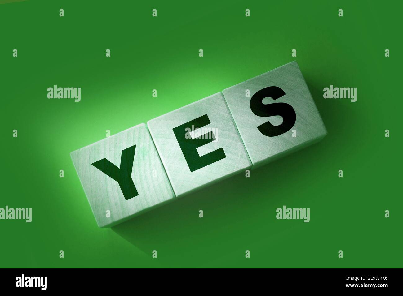 Word yes written with wooden blocks hi-res stock photography and images ...