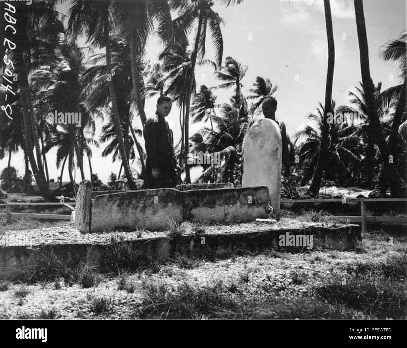 Native cemetery on Bikini Island, summer 1947 (DONALDSON 34 Stock Photo ...