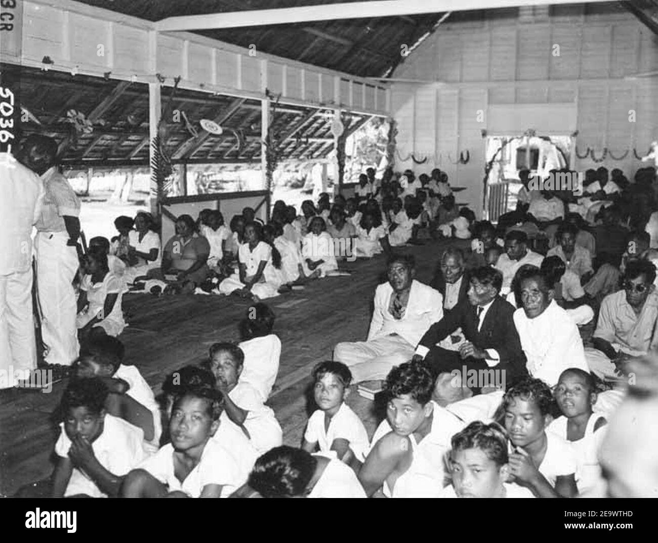 Native congregation in the Carlos Island church, summer 1947 (DONALDSON ...