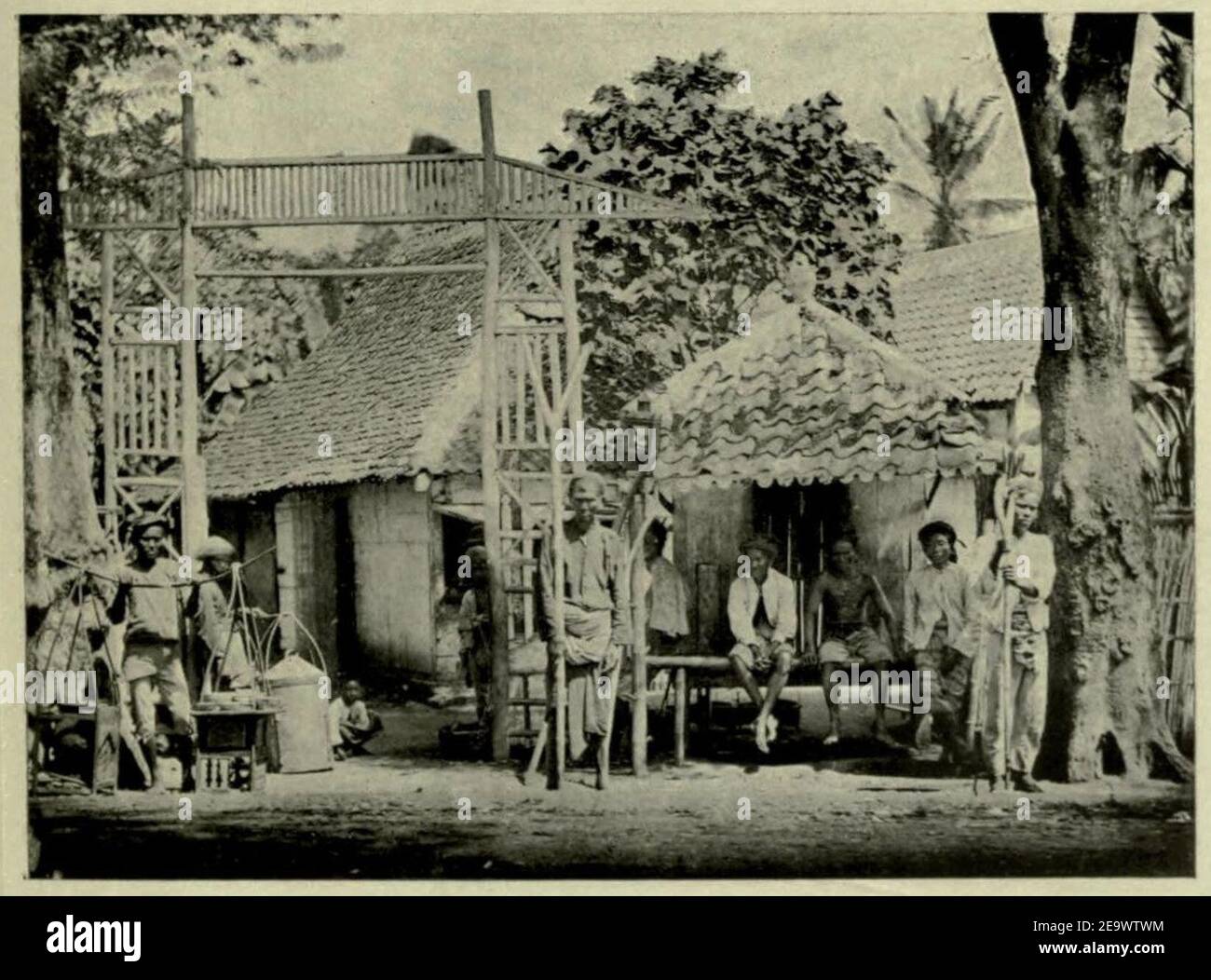 Native Policemen in Java 1911 Stock Photo - Alamy