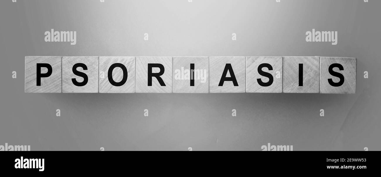 Psoriasis Word Written In Wooden Cubes. Healthcare concept Stock Photo ...