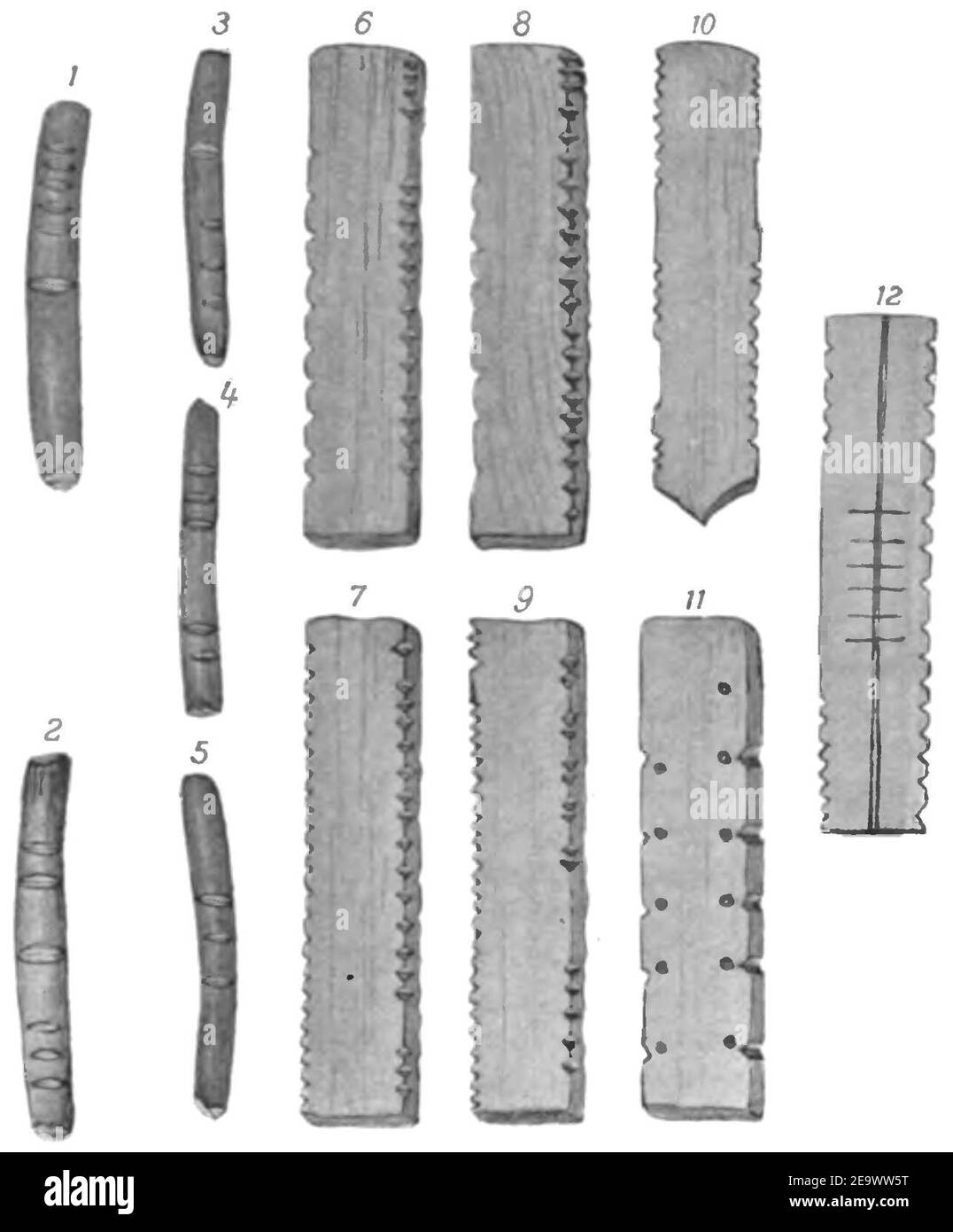 Native tribes of South-East Australia Fig 44 - Message sticks Stock ...