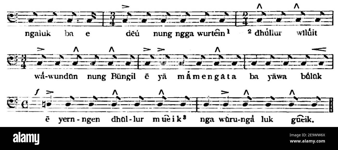 Native tribes of South-East Australia - Music 6 Stock Photo - Alamy