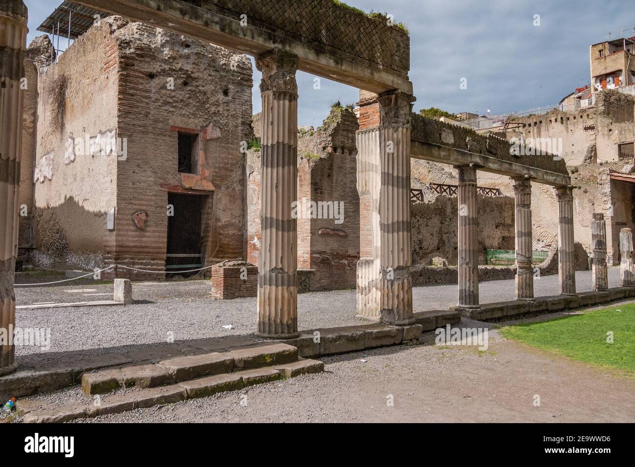 Herculaneum ruins, ancient Roman fishing town buried by the eruption of ...
