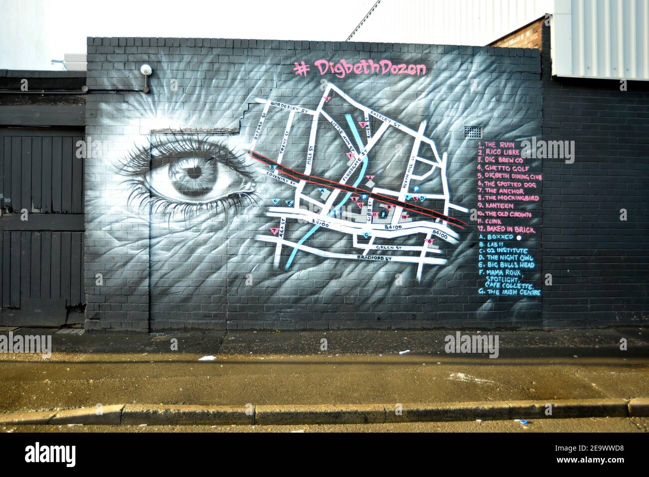Street Art Of Digbeth Street Map In Digbeth In Birmingham City Centre ...