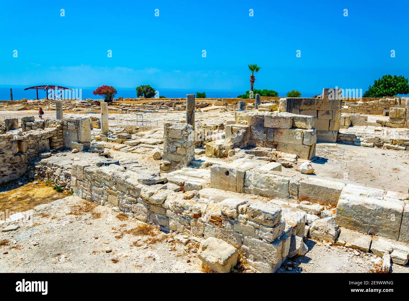 Ruins of an early christian basilica situated at ancient kourion site ...