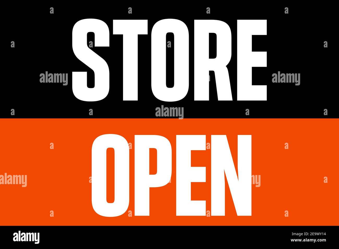 A business sign that says ' store Open' Stock Photo - Alamy