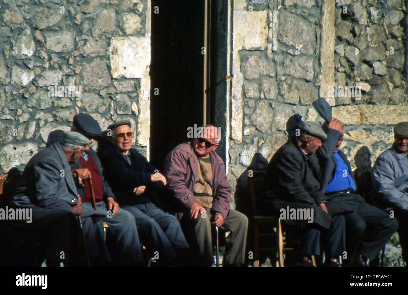 Old country men in Sardinia (scanned from colorslide Stock Photo - Alamy