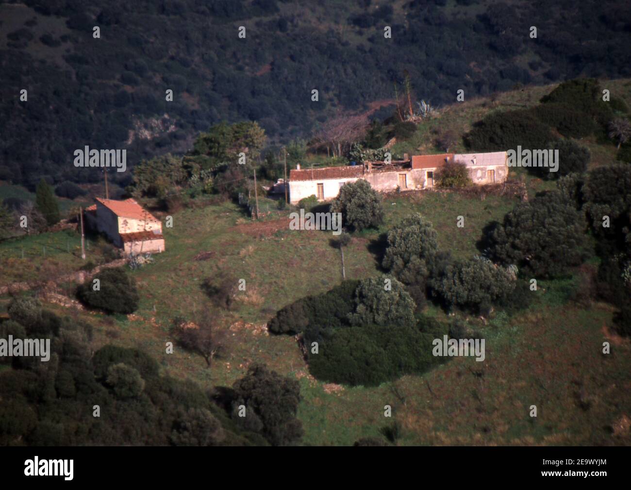 An "stazzo", typical farm of Gallura, Sardinia, Italy (scanned from ...