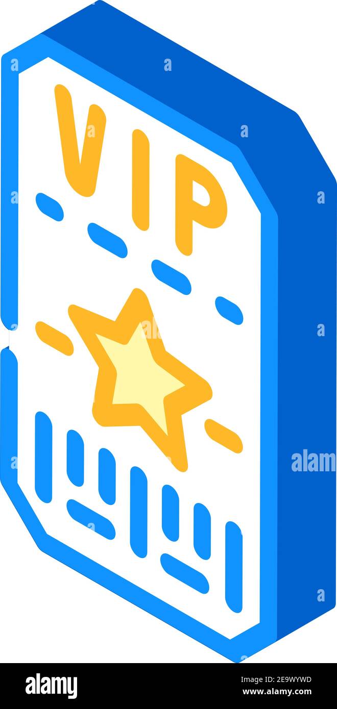 vip card of night club isometric icon vector illustration Stock Vector ...
