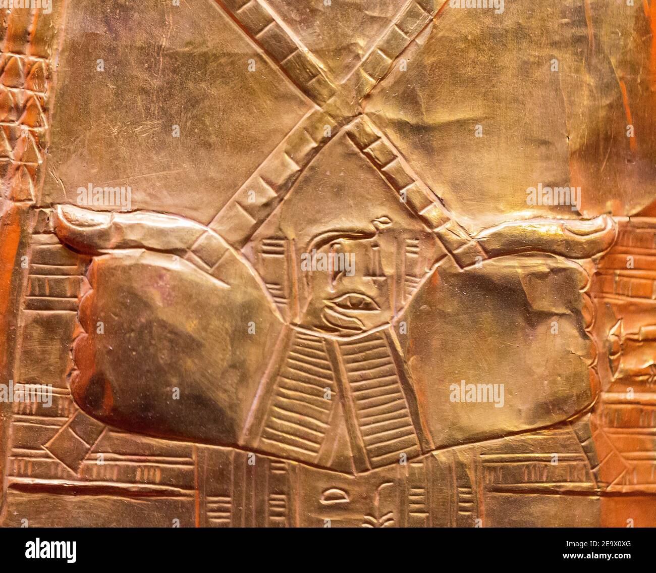 Egypt, Cairo, Egyptian Museum, gold mummy cover, found in the royal ...