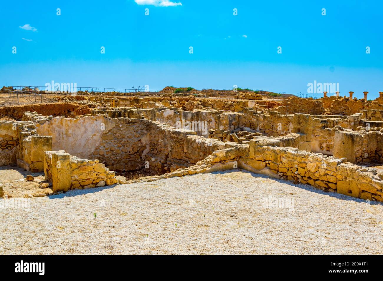 Ruins of Theseus house at Paphos Archaeological Park on Cyprus Stock ...
