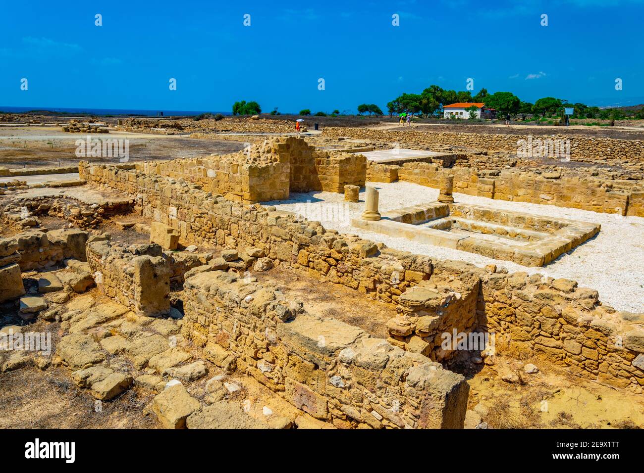 Ruins of Theseus house at Paphos Archaeological Park on Cyprus Stock ...