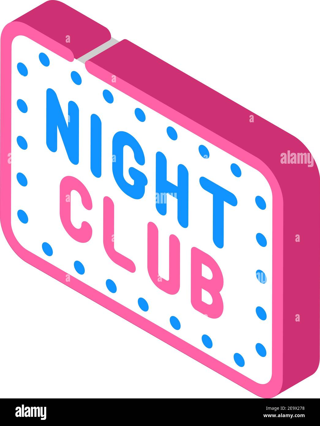 night club sign isometric icon vector illustration Stock Vector Image ...