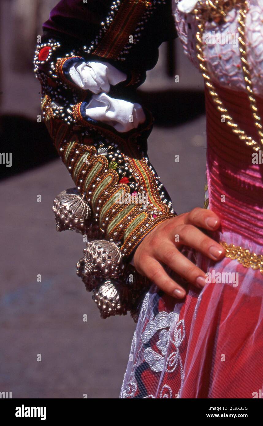 Sardinian traditional costumes (scanned from colorslide Stock Photo - Alamy