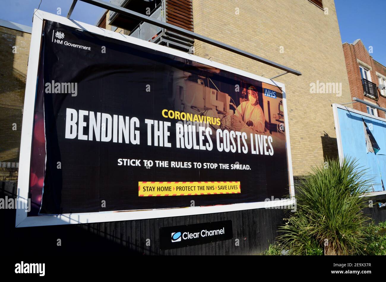 bending the rules costs lives warning billboard haringey london england ...
