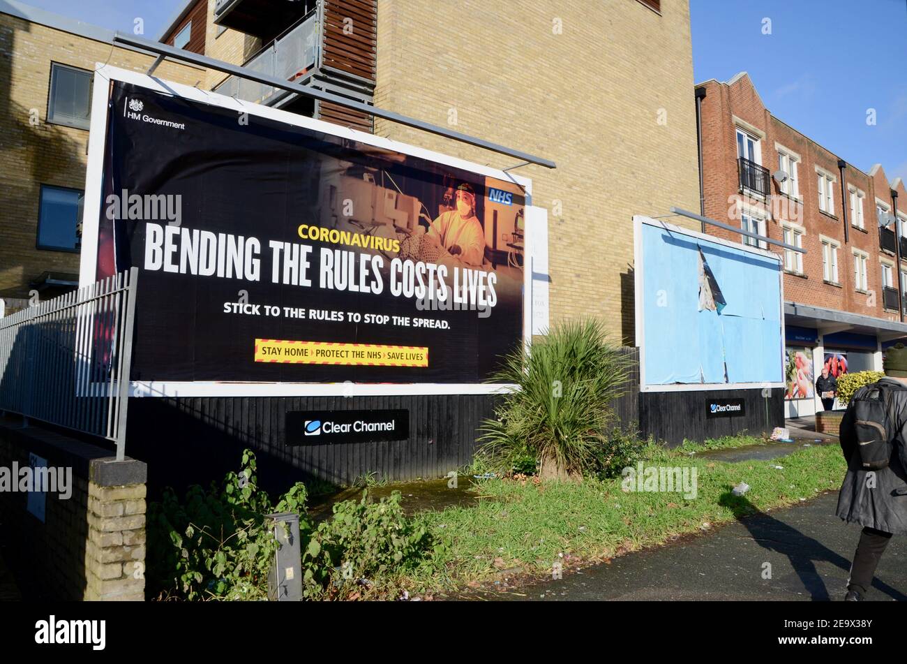 bending the rules costs lives warning billboard haringey london england ...