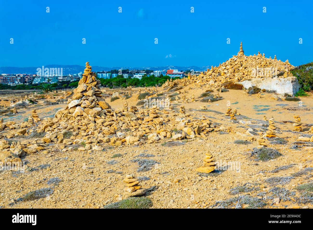 Stone pyramides at Tombs of the kings on Paphos, Cyprus Stock Photo - Alamy