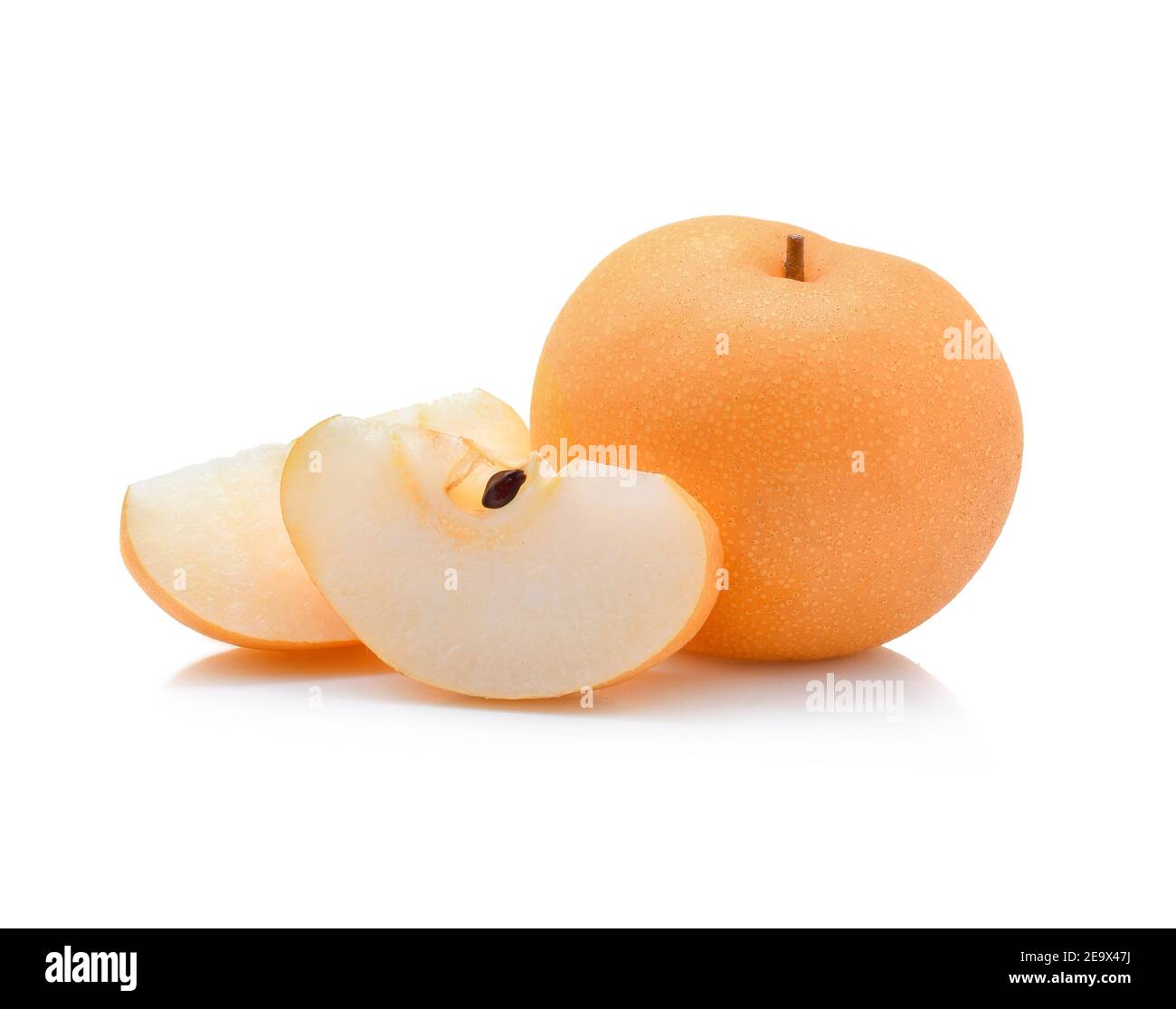 Snow pear isolated on white background Stock Photo - Alamy