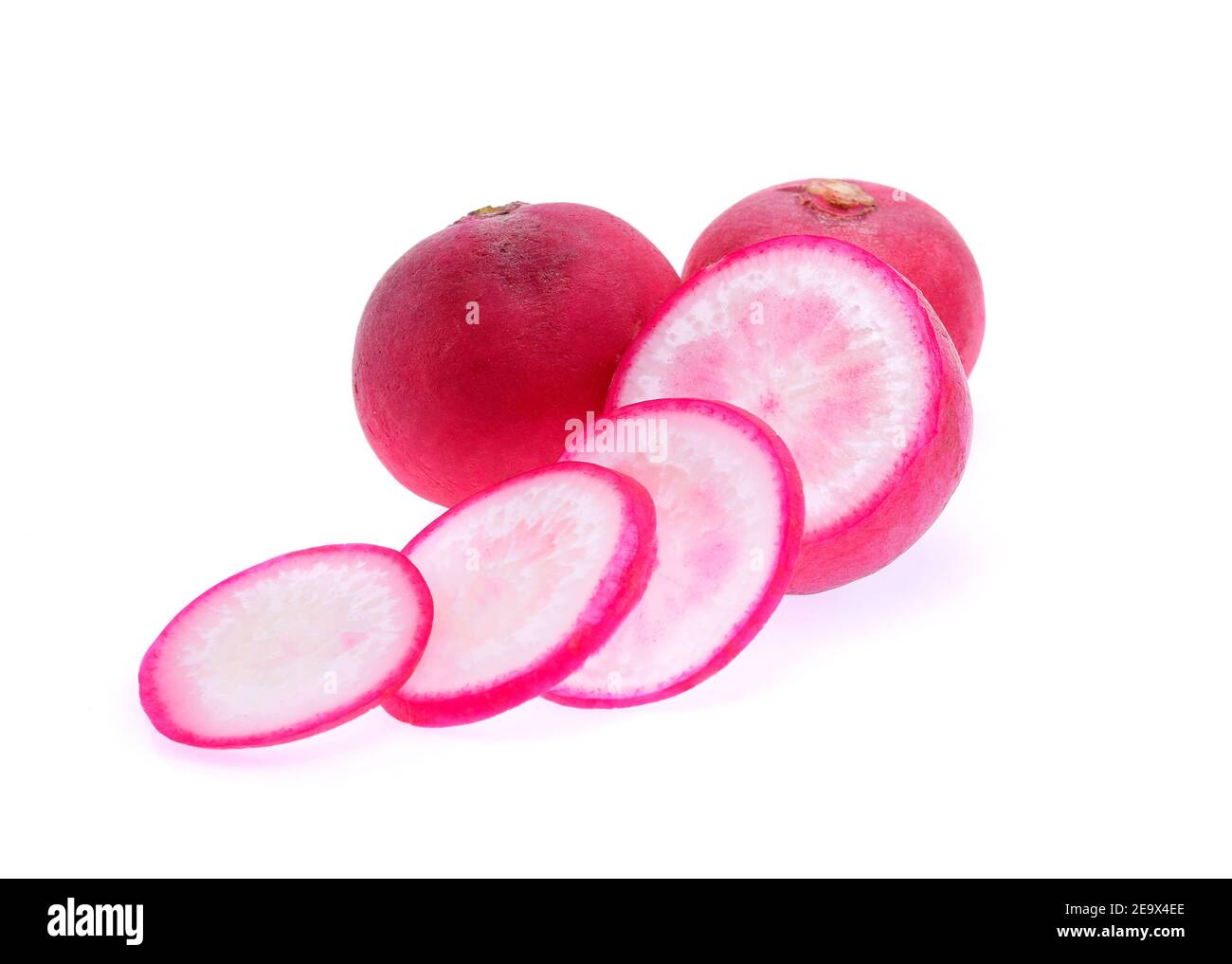 Small garden radish isolated on white background Stock Photo - Alamy