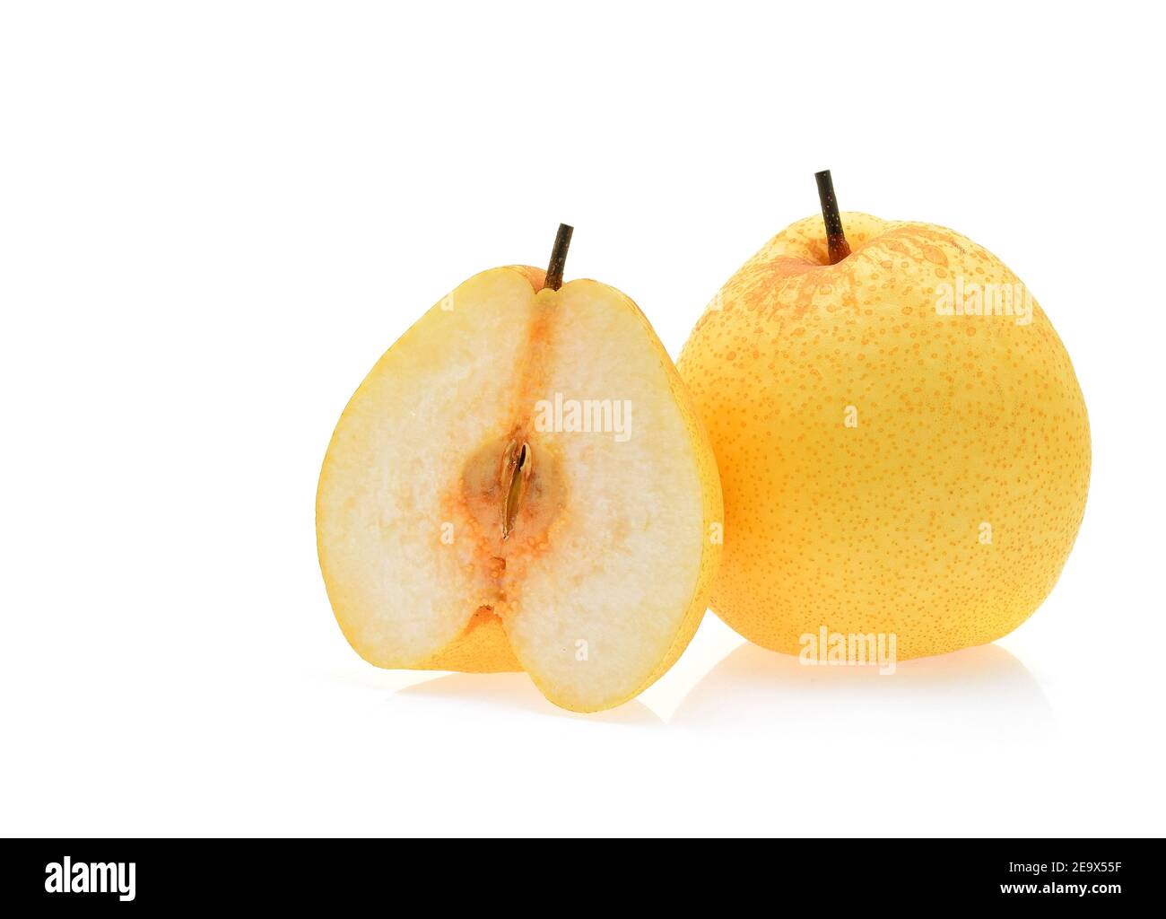 Chinese pear isolated on white background Stock Photo - Alamy