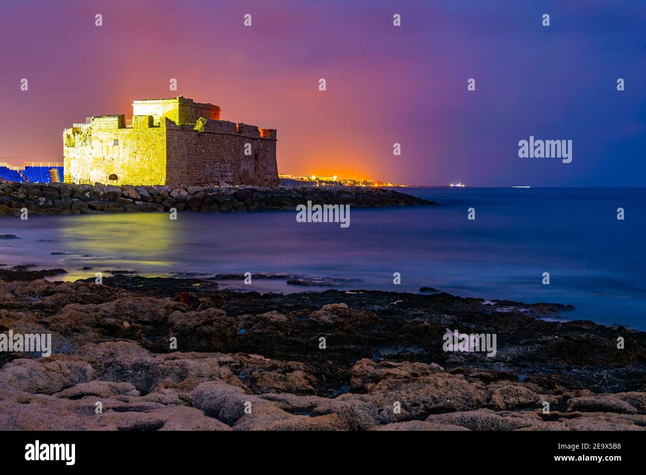 Cyprus paphos night view hi-res stock photography and images - Alamy