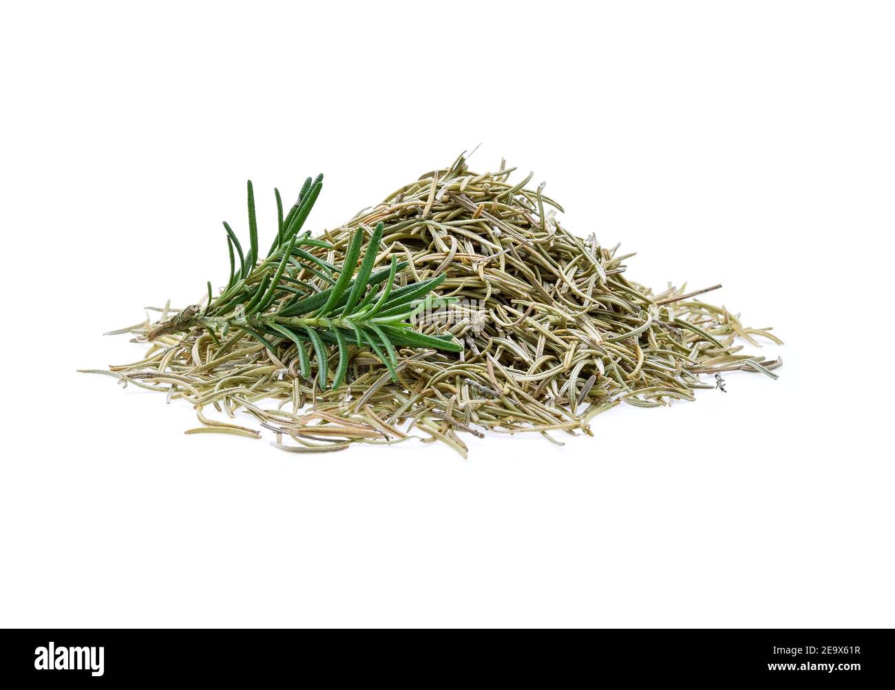 fresh and dried rosemary isolated on white background Stock Photo - Alamy