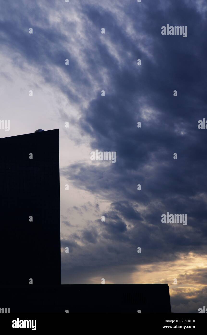 FALSE PROFILE: The corner and outer edge of a building is cast into ...