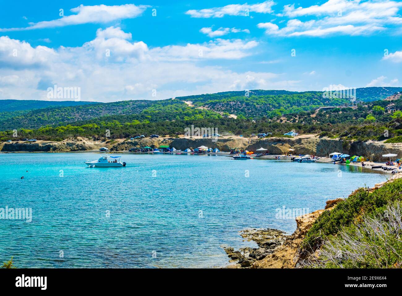 Blue lagoon at Akamas peninsula on Cyprus Stock Photo - Alamy