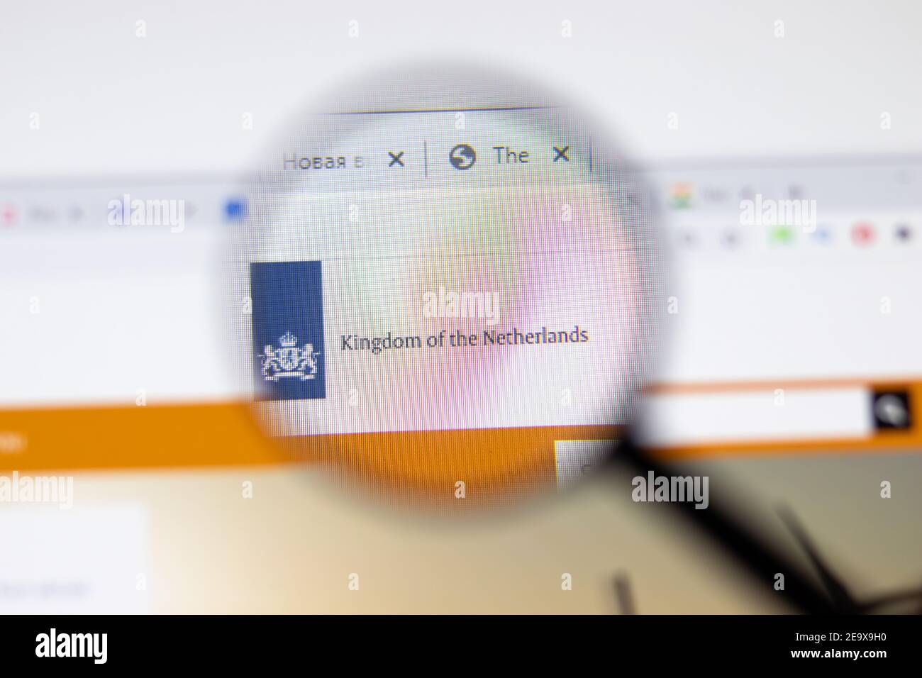 Los Angeles, USA - 1 February 2021: Kingdom of the Netherlands website ...