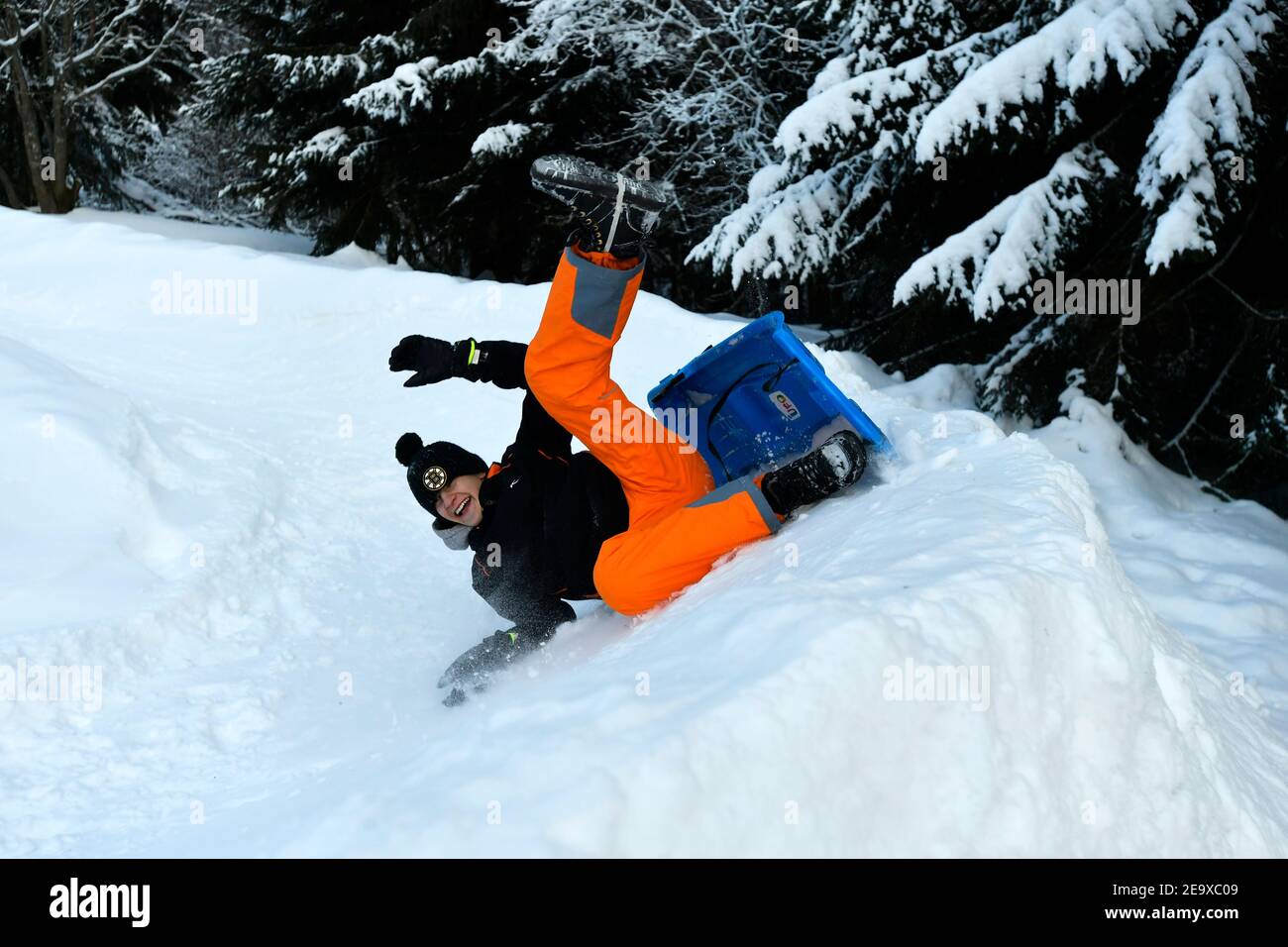 Go by plastic sled hi-res stock photography and images - Alamy