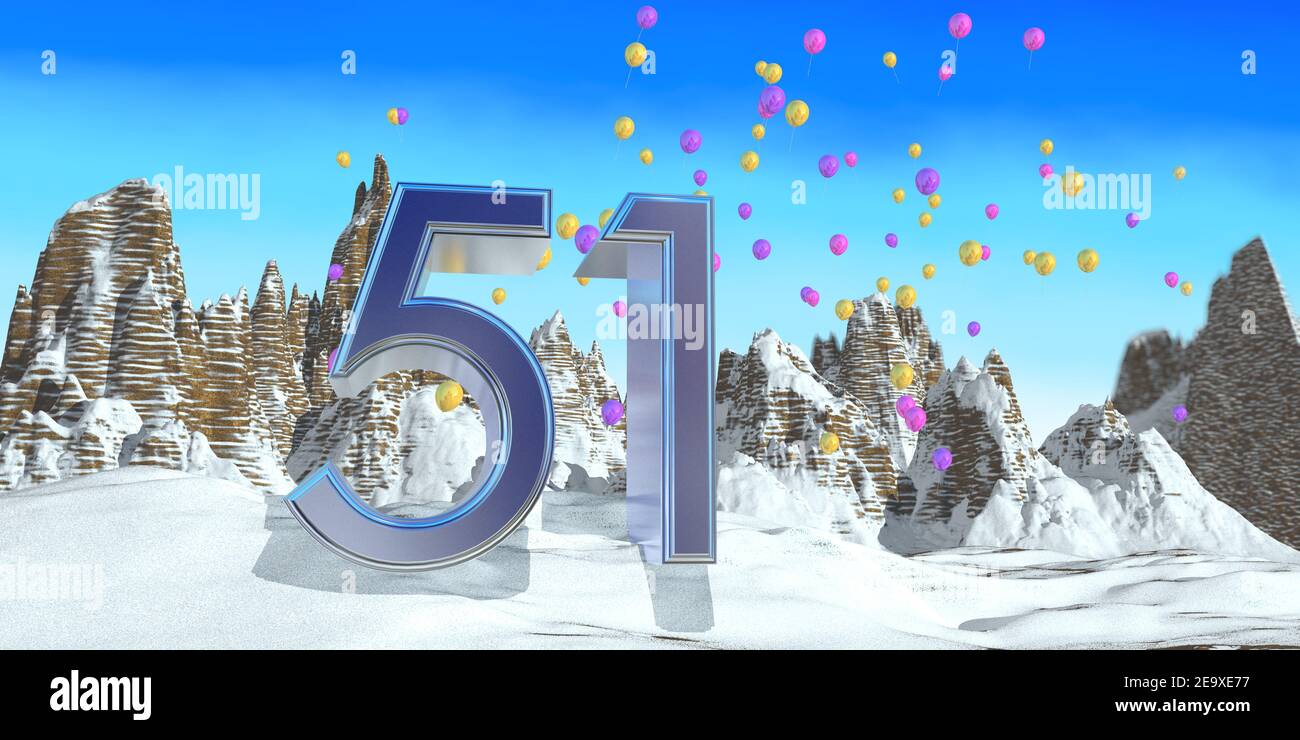 3d number 51 hi-res stock photography and images - Alamy