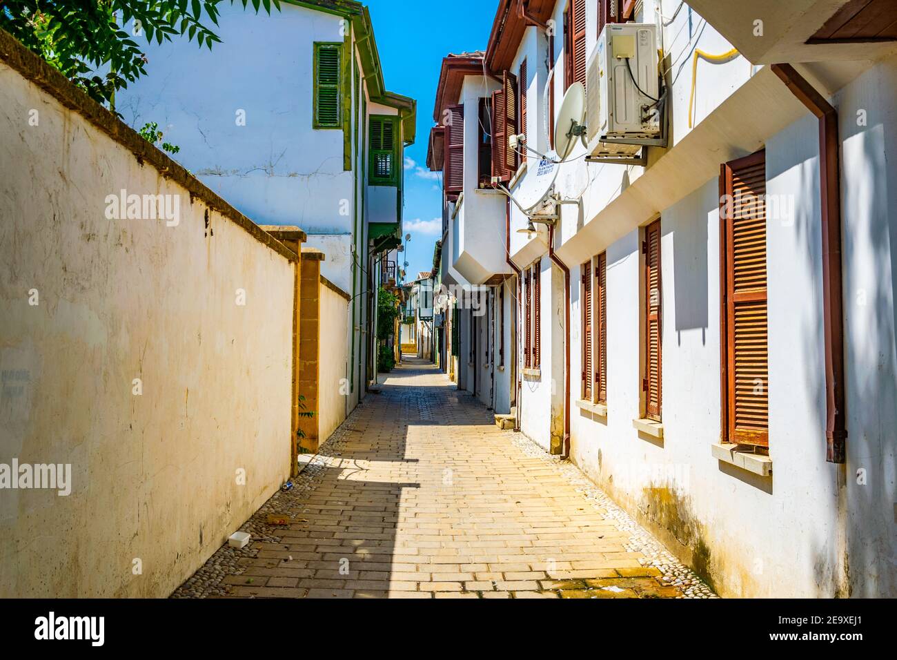 narrow street in the old town of Lefkosa, Cyprus Stock Photo - Alamy