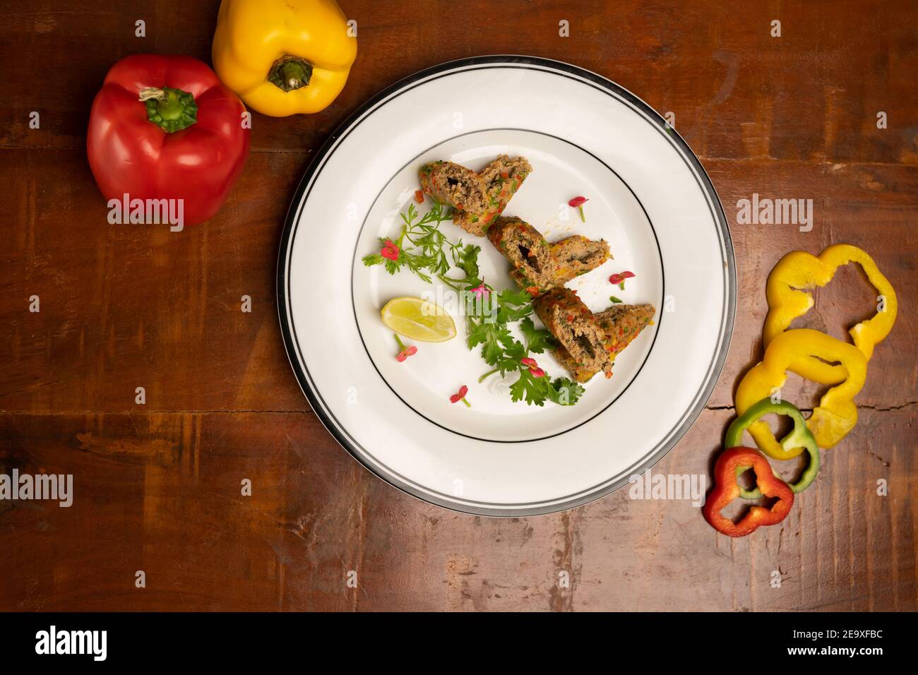 A photograph of a delicious Indian Starter food chicken Kebab Platter ...