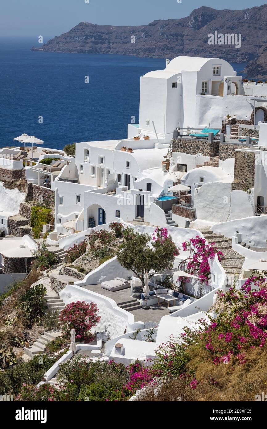 The village of Oia on Santorini island, Greece Stock Photo - Alamy
