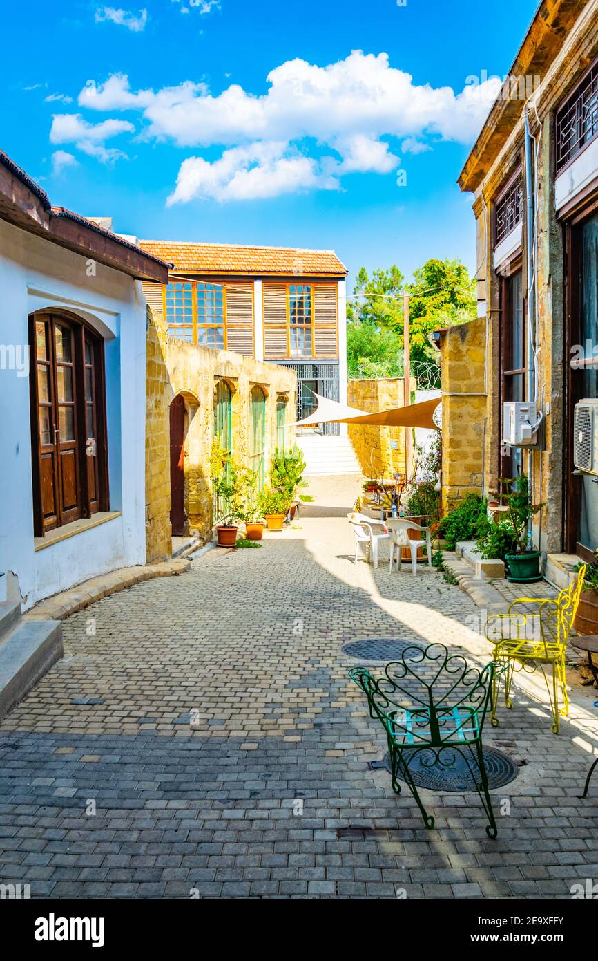 narrow street in the old town of Lefkosa, Cyprus Stock Photo - Alamy