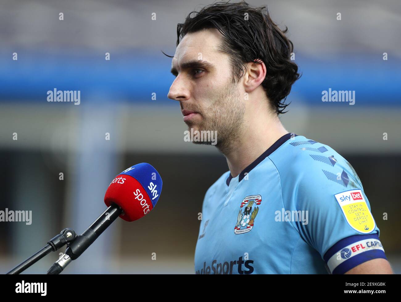 Coventry City's Matty James interviewed after the final whistle during ...