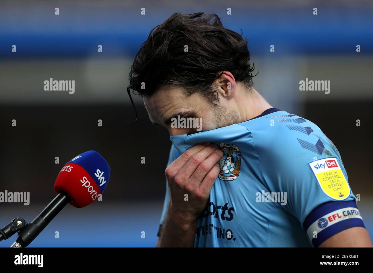 Coventry City's Matty James interviewed after the final whistle during ...
