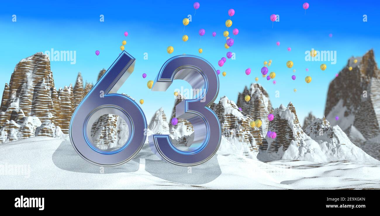 Balloon number 63 hi-res stock photography and images - Alamy