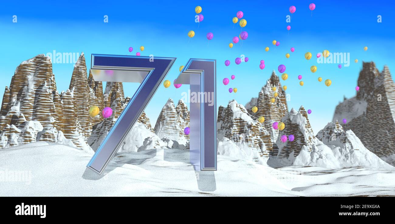 Purple 3d number 71 hi-res stock photography and images - Alamy