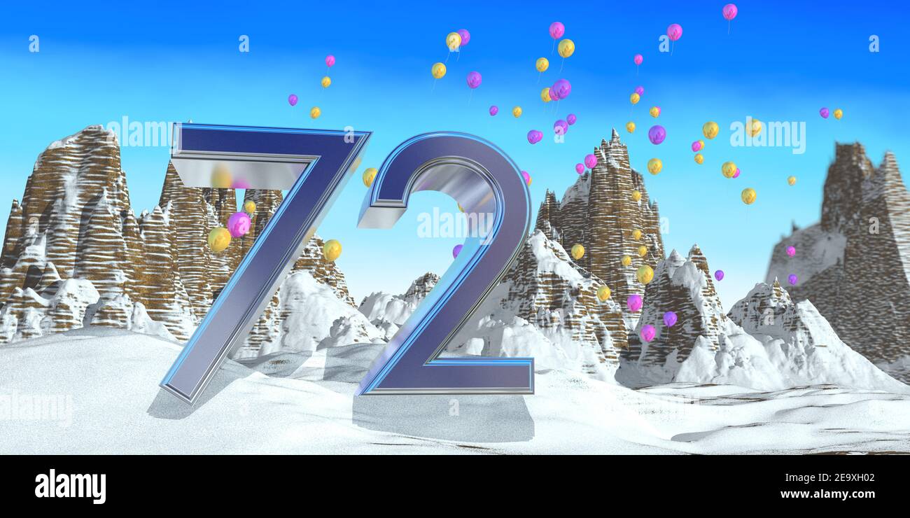 3d number 72 hi-res stock photography and images - Alamy