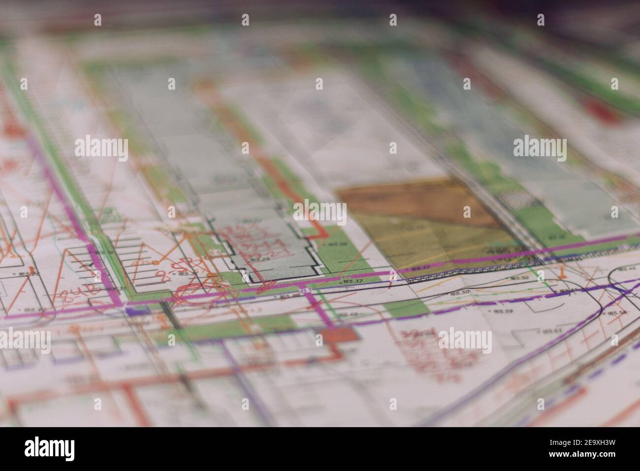 The architectural design. Construction plans. Diagram, drawings ...