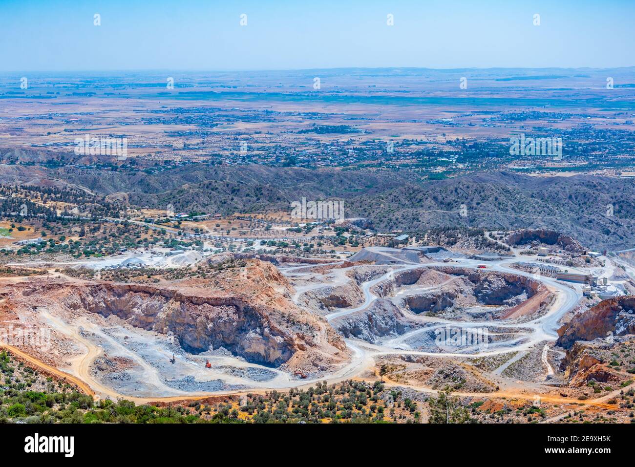 Open mine in the northern cyprus Stock Photo - Alamy