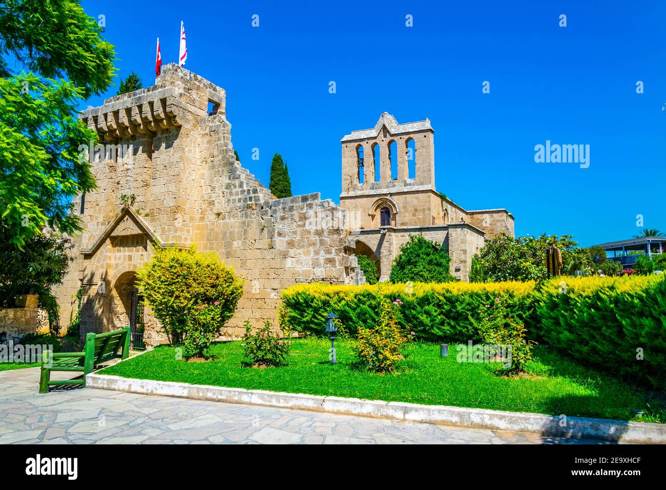 Bellapais abbey at Beylerbeyi village in Northern Cyprus Stock Photo ...