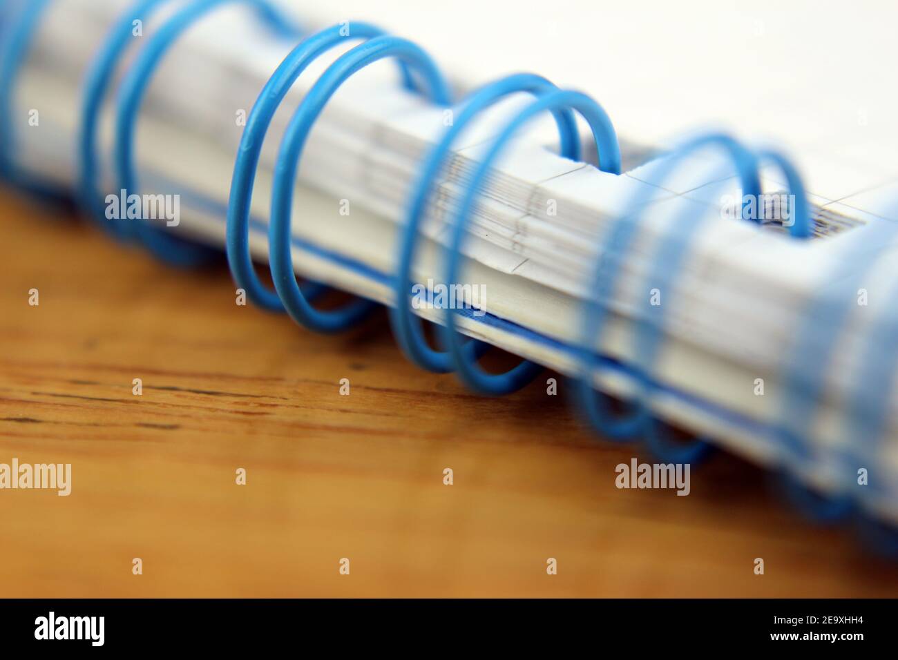 Spiral binder, notebook isolated, foreground, desk background Stock ...