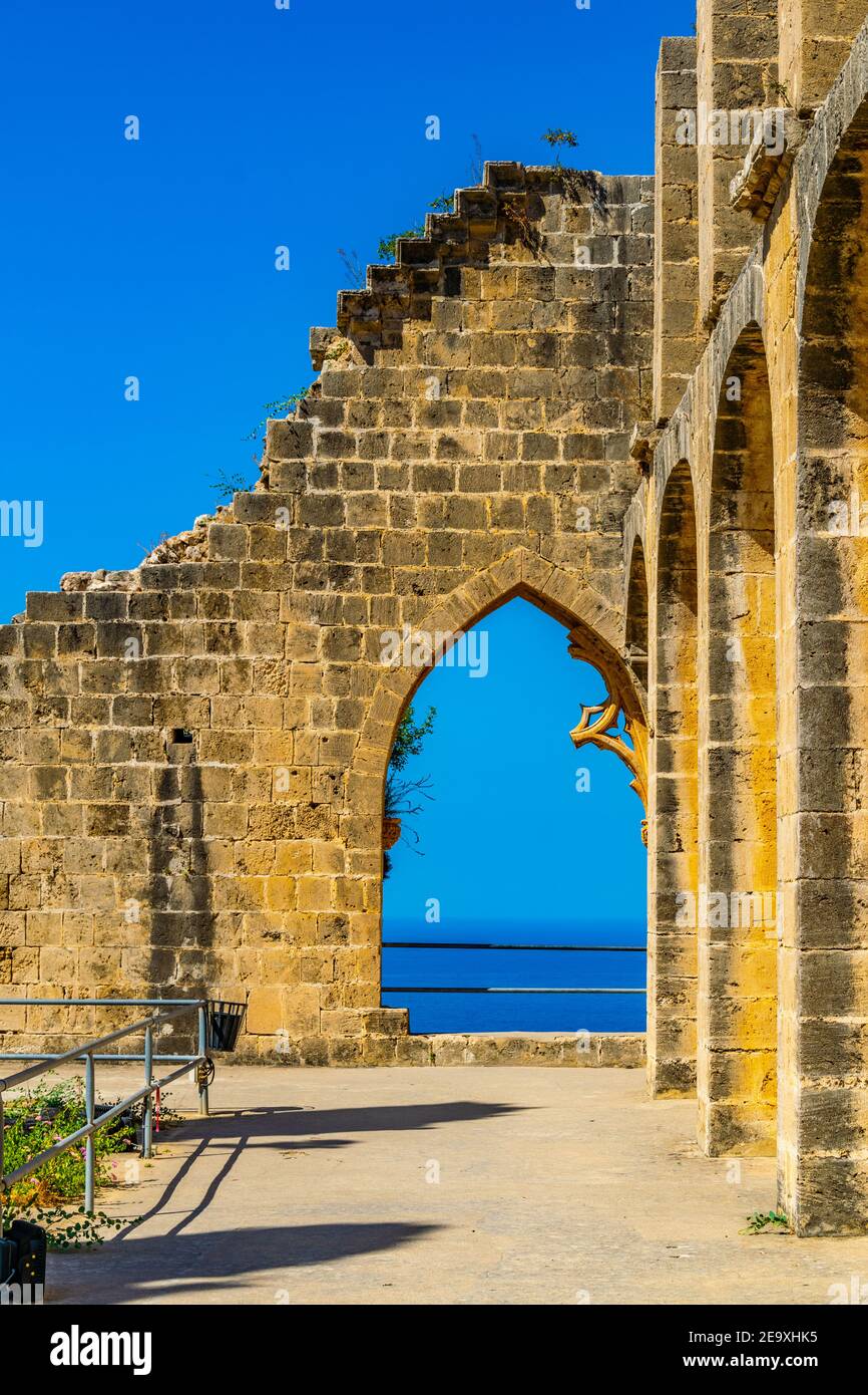 Bellapais abbey at Beylerbeyi village in Northern Cyprus Stock Photo ...