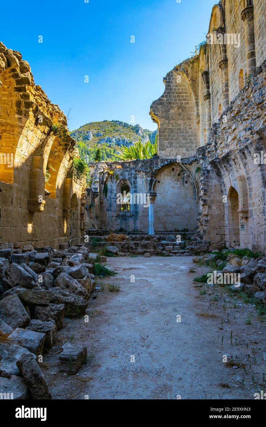 Bellapais abbey at Beylerbeyi village in Northern Cyprus Stock Photo ...